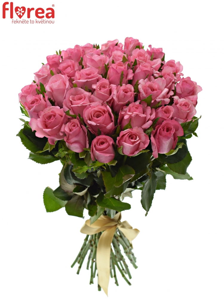 Kytice 35 růžových růží LOVELY JUBILEE 50cm